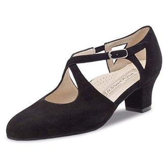 Werner Kern Femmes Chaussures de Danse Gala 4,5 - Su&eacute;de Noir - 4,5 cm Cuban [UK 6,5]