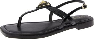 Guess Damen Rainey Flache Sandale, Schwarz 001, 39 EU
