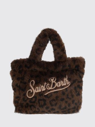 MC2 Saint Barth Vanity Mini-Handtasche aus Kunstpelz mit gesticktem Logo