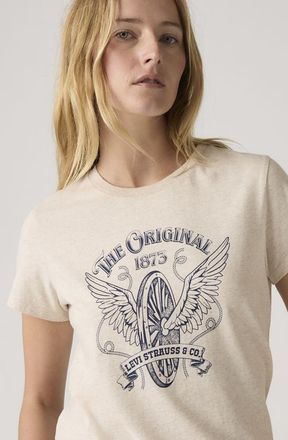 Levi's T Shirt Perfect - Femme - Neutral / Western Archival Wagon Wheel Oatmeal - XS