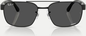Ray-Ban Rb3751 - Lunettes de soleil &agrave; verres carr&eacute;s polaris&eacute;s gris - Noir