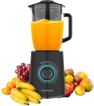 Cecotec Standmixer Power Black Titanium 2300MAX Mix Go. 2300W maximale Leistung, 1,5L Fassungsvermögen, 5 Geschwindigkeiten, 6 Klingen mit schwarzer Titanbesc