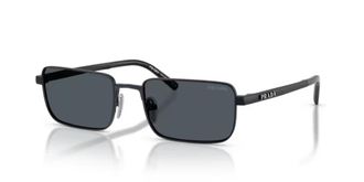 Prada SPRD54C055E7AB Rectangular Metal Sunglasses - Gray