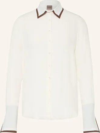 &Eacute;manou &Eacute;manou Hemdbluse Mit Seide weiss