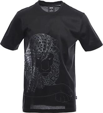 HUGO BOSS BOSS Meissen White Lion T-shirt Top Capsule Big 5 Collection Tiburt 160 50423048, Noir, L