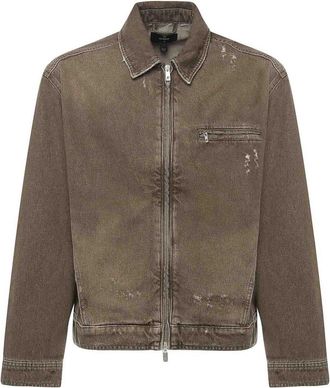 Represent Jeansjacke - Dunkelgr&uuml;n