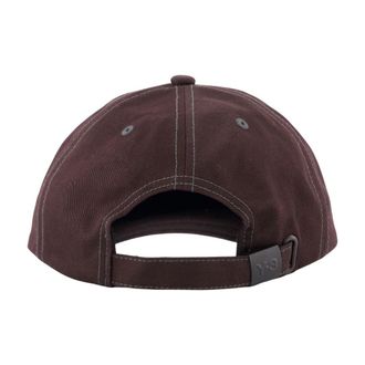 Yohji Yamamoto Unisex Dad Cap - Y-3 Synthetic Burgundy Accessories Hats