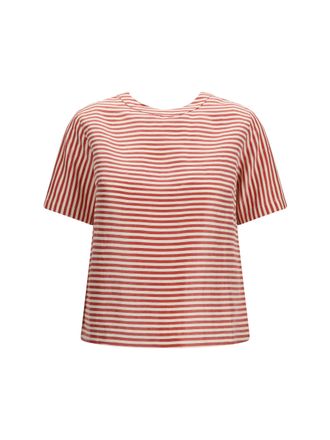 Cruna Womens Short-Sleeved Linen T-Shirt Coral T-Shirts & Jerseys