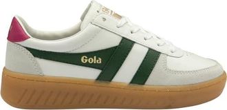 Gola Mixte Grandslam Elite Baskets, White/Evrgrn/Hot Fuschia/Gum, 40 EU