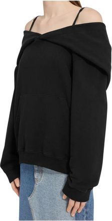 Maison Margiela Femme, Sweatshirts et sweats à capuche, Noir, Taille: 38 FR Cotton SweaT-shirt