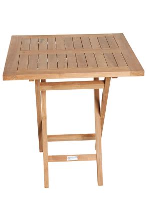 ambia GARDEN Gartentisch, Teak, Holz, Teakholz, massiv, quadratisch, eckig, X-Form, 70x75x70 cm, Gartenm&ouml;bel, Gartentische, Gartentische