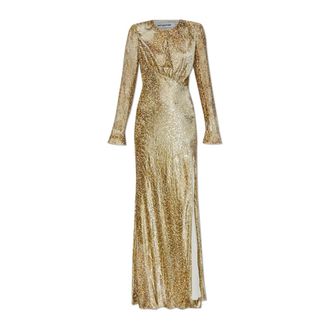 Self Portrait Femme, Robes, Jaune, Taille: 34 FR Fil Coupe Maxi Dress