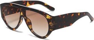 Generic Lunettes De Soleil Grand Cadre Personnalis&eacute; Hommes Et Femmes Vacances Conduite Lunettes De Soleil(Brown)