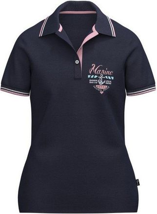 Trigema Poloshirt TRIGEMA Polo Shirt im Marine Design (1-tlg)