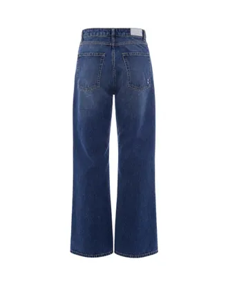Icon Denim Los Angeles Loose-Fit Cotton Jeans - Navy