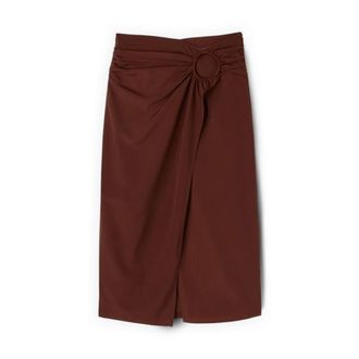 Motivi Midi-Bleistiftrock mit Drapierung - - Skirts - Damen - Braun - 2XS