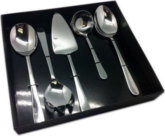 Grunwerg Windsor Carded 5-teiliges K&uuml;chenutensilien-Set f&uuml;r die Zubereitung von Speisen, Edelstahl 18/0