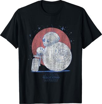 Star Wars The Rise Of Skywalker BB8 and D O Distressed T-Shirt