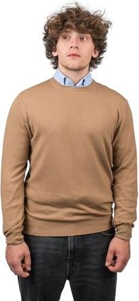 DALLE PIANE CASHMERE Col Ras du Cou en Cachemire mélangé, Made in Italy - Homme, Couleur: Chameau, Taille: XL