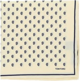 Tom Ford T&uuml;cher & Schals - All-Over Print Pocket Square - Cream - Gr. unisize - in Beige - f&uuml;r Damen
