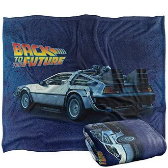 Trevco Back to The Future Delorean Silky Touch Super Soft Throw Blanket 152 X 127 cm