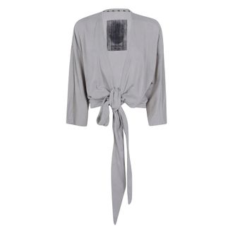 Ziggy Chen T-shirt col rond en jersey - Femme - Blouses et Chemises - Gris - Taille: 36 FR