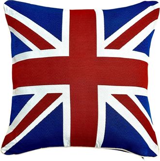 SIGNARE Tapisserie Kissenbezug 45x45, Kissen 45x45 Kutdoor Kissen, Sofakissen, Deko Kissen, Zierkissen mit London Design (Union Jack)