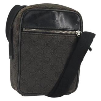 Gucci Pre-owned Vintage Canvas Umh&auml;ngetasche - - Pre-owned - Damen - Schwarzk - ONE SIZE
