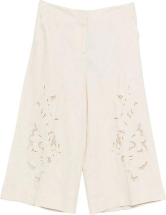 Twinset Femme, Pantalons, Beige, Taille: 38 FR Cropped Pantalons