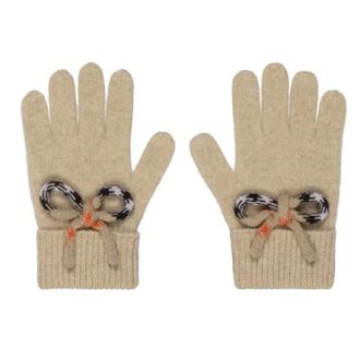 Burberry Gants en laine et cachemire avec Check - Femme - Accessoires - Beige - Taille: M
