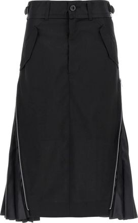 sacai Damen, R&ouml;cke, Schwarzk, 2XSGr&ouml;&szlig;e