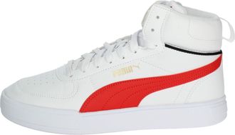 Puma Caven Mid Sneaker f&uuml;r Herren, Puma Wei&szlig; f&uuml;r alle Zeiten, Rot, Gold, PUMA PUMA, 42.5 EU