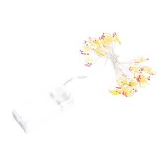 Garneck Kleine LED H&uuml;hner Lichterkette 20 Lampen Warmwei&szlig; Batteriebetrieben Osterdekoration Innenbereich Partylicht