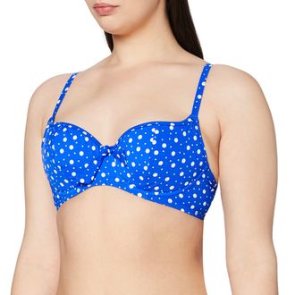 Pour Moi Damen Mini Maxi Sweetheart Lightly Padded U/w Top Bikinioberteil, Blau (Ultramarine Ultramarine), 70C (Herstellergröße: 32C)