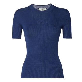 Fendi Damen, Strickwaren, Blau, XSGr&ouml;&szlig;e