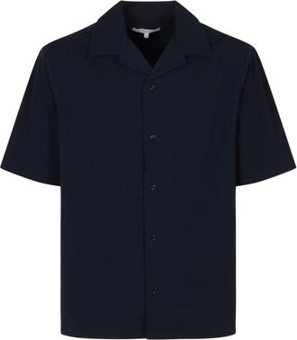 Maison Kitsun&eacute; Homme, Chemises, Bleu, Taille: XL Seersucker Resort Shirt