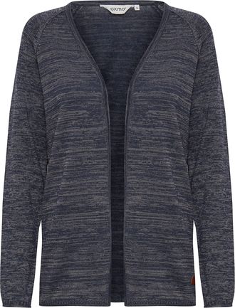 Oxmo Danila Damen Strickjacke Feinstrick Cardigan Strickcardigan mit offenem V-Ausschnitt, Gr&ouml;&szlig;e:S, Farbe:Ensign Blue (70260)