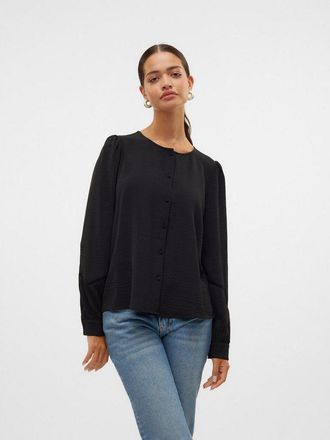 Vero Moda Langarmbluse VMALVA L/S TAPE SHIRT WVN GA