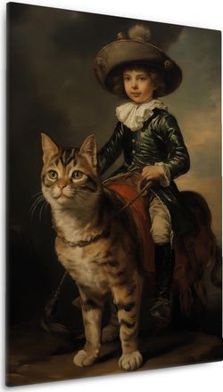 Wallario Leinwandbild Aristokratisches Duo - Wandbild 60 x 90 cm: Kunstdruck | Brillante lichtechte Farben | hochauflösend | verzugsfrei