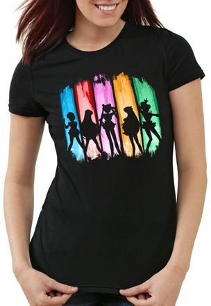 style3 Sailor Senshi Damen T-Shirt mond mondstein Luna Mars Planet Anime, Gr&ouml;&szlig;e:XXL