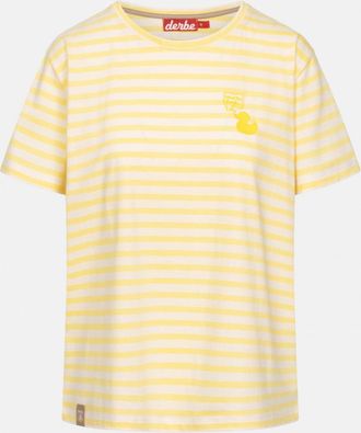 Derbe Derbe T-Shirt What The Duck Damen Gelb Streifenshirt GOTS