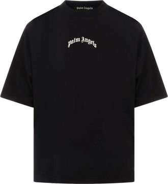 Palm Angels Homme, Tops, Noir, Taille: S Classic Logo Over Tee