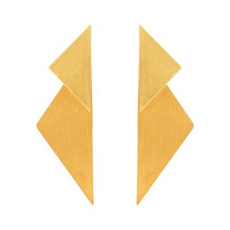 Dansk Copenhagen Theia In:store 2in1 Statement Triangle Ohrring - - Accessories - Damen - Gelb - ONE SIZE