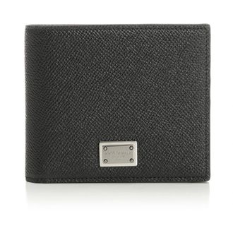 Dolce & Gabbana Kalbsleder Bifold Geldb&ouml;rse mit Logo-Anh&auml;nger - - Accessories - Herren - Schwarzk - ONE SIZE