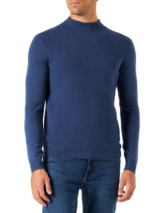 Tom Tailor Herren Basic Strickpullover 1032280, 30278 - China Blue Melange, M