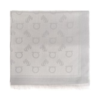 Ferragamo Homme, Accessoires, Gris, Taille: ONE Size Écharpe avec monogramme