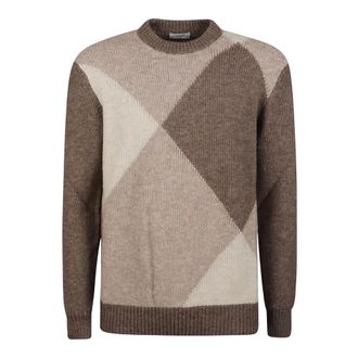 Ballantyne Homme, Pulls, Brun, Taille: 2XL Pull Maxi Diamants Intarsia