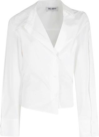 The Attico Femme, Blouses et Chemises, Blanc, Taille: 34 FR Chemise Asym&eacute;trique
