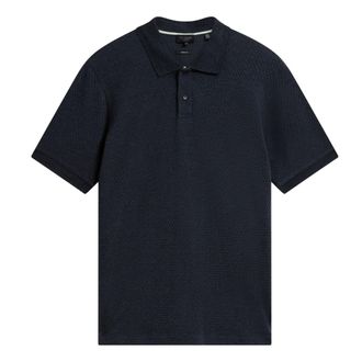 Ted Baker Redman Regular Strukturiertes Marineblaues Polohemd