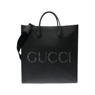 Gucci Sac fourre-tout en cuir GG Supreme Pre-owned - Femme - Pre-owned - Noir - Taille: ONE Size